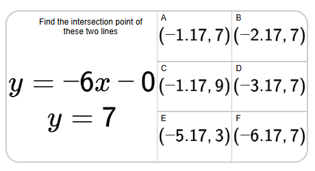 Linear Equations - Find Intersection (Decimal) - With Horizontal Line ...
