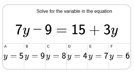 Linear Equation - One Variable, Four Terms (Level 1) - Mobius Math Academy