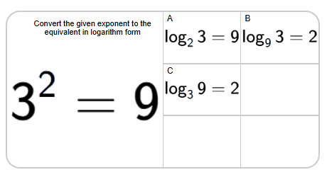 Logarithms - Convert Exponent to Logarithm - Integer Base (Level 1 ...