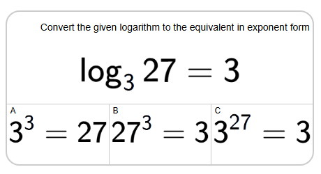 Logarithms | Convert Logarithm to Exponent - Integer Base (Level 1 ...