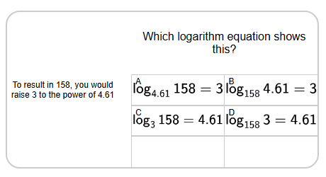 Logarithms - Meaning, Words to Equation as Values (Decimals) (Level 1 ...