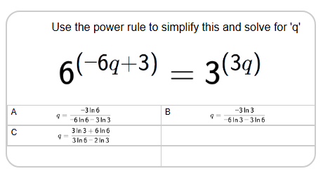 Logarithm Algebra (Power Property) - Isolote Exponent, One Binomial ...
