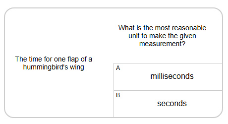 Measurement Reasonable Unit - Time (metric) (Level 1) - Mobius Math Academy
