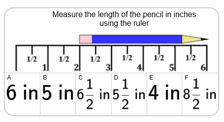 Measure with Ruler (inches) - Half Inches (labelled) from Middle ...