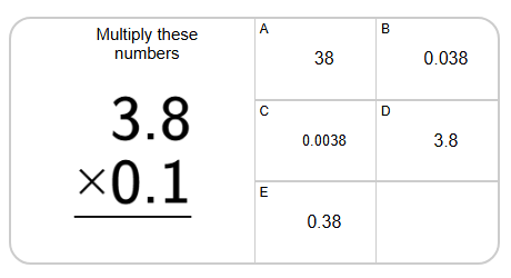 Multiplication - Decimal by Power of Ten (Negative) - Column (Level 1 ...