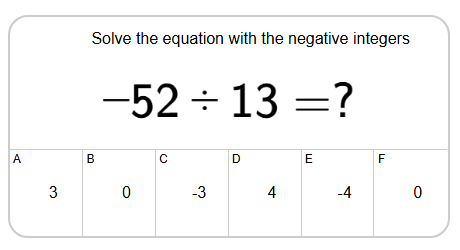 Negative Integer Multiplication and Division (Level 3) - Mobius Math ...
