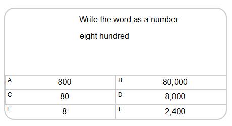 Words to Number Equivalents - Power of Ten (Level 2) - Mobius Math Academy