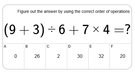 Order of Operations - Add, Subtract, Multiply, Divide with Parentheses ...