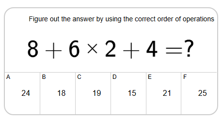 Order of Operations - Add, Subtract, Multiply no Parentheses (4 Numbers ...