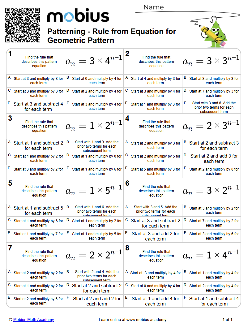 Patterning - Rule from Equation for Geometric Pattern (Level 1 ...