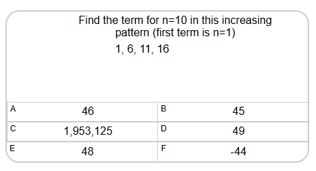 Patterning Term Value For Increasing Arithmetic Pattern Level 2