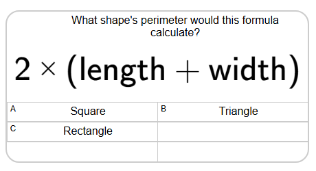 Perimeter of a Simple Shape Formula - Formula to Shape Name (Level 1 ...