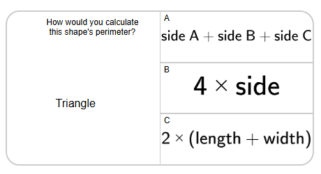 Perimeter of a Simple Shape Formula - Shape Name to Formula | Level 1 ...