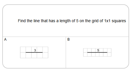 Length of a Line on a Grid - 1 Segment, 1 Labelled (Irregular) - To ...