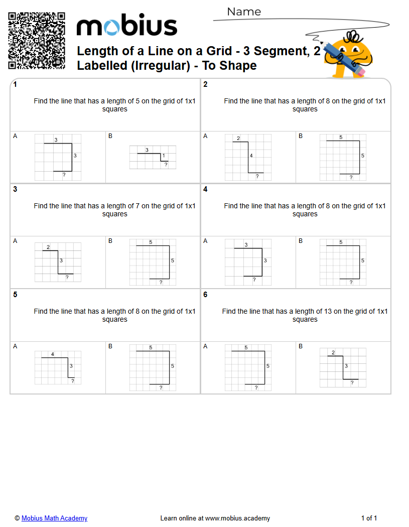 Level 1 | Geometry 2D | Grade 5 Math Worksheets - Mobius Math Academy