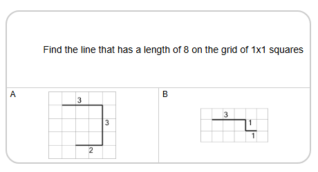 Length of a Line on a Grid - 3 Segment, 3 Labelled (Irregular) - To ...