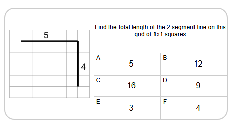 Length of a Line on a Grid - 2 Segment, 2 Labelled (Regular) - To ...
