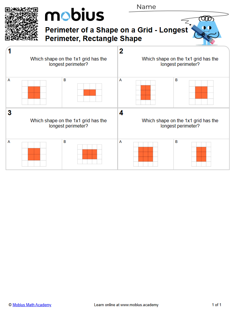 Level 1 | Geometry 2D | Grades 4-6 Math Worksheets - Mobius Math Academy
