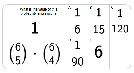 Probability Calculation - Binomial Notation - One Over Simple ...