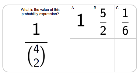 Probability Calculation - Binomial Notation - One Over Simple Single ...