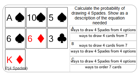Probability - Cards, From Hand, Pick Two Non-Ordered, To Description of ...