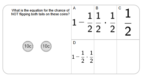Probability - Coins (2), Not All Specific, To Fraction Equation (Level ...