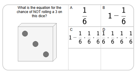 Probability - Dice (1), Not All Specific, To Fraction Equation (Level 1 ...