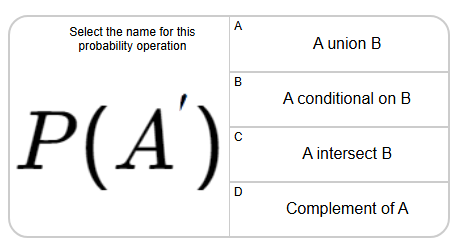 Probability Union, Intersection, Complement - Set Operation to Name (Level 1) - Mobius Math Academy