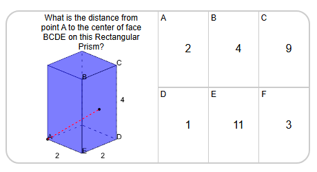 Pythagorean Theorem 3D - Prism - Dimensions to Hypotenuse (Half Height ...