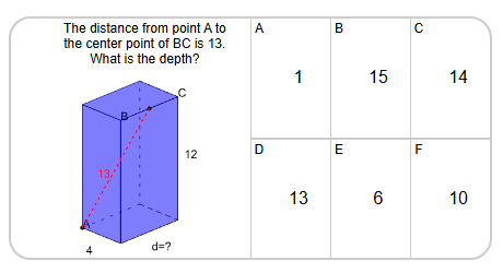 Pythagorean Theorem 3D - Prism - Hypotenuse to Dimension (Half Depth ...