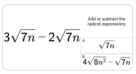 Radicals - Adding and Subtracting from Simplified (Values and Variables ...