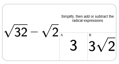 Radicals - Adding and Subtracting (Values and Variables) (Level 2 ...