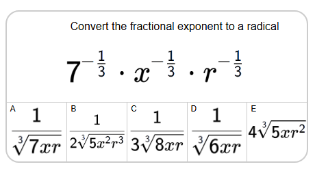 Radicals - Convert Cube Root, Values and Variables, from Exponents ...