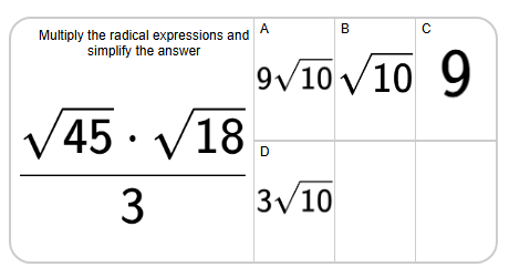 Radicals | Multiplying Monomials (Values Only) over Integer (Level 3 ...