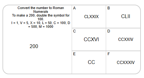 Roman Numeral Basics - Writing (Level 2) - Mobius Math Academy