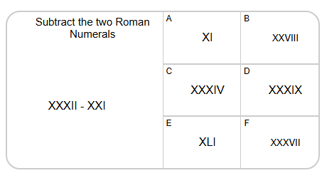 Roman Numerals - Subtracting | Level 3 | Grade 0 Math Practice - Mobius ...
