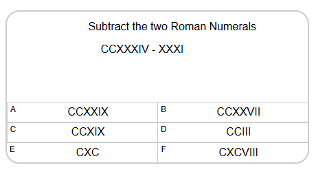 Roman Numerals - Subtracting | Level 5 | Grade 0 Math Practice - Mobius ...