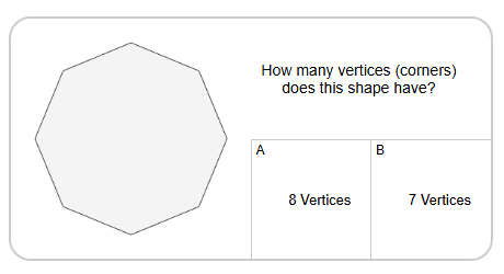 Count Vertices on 2D Shapes - First Time (Level 1) - Mobius Math Academy