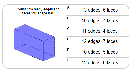 3D Shapes - Count Edges and Faces | Level 1 | Grades 3-10 Math Practice ...