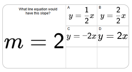 Slope - Find Equivalent - Fraction Slope to Slope Zero Intercept Form ...