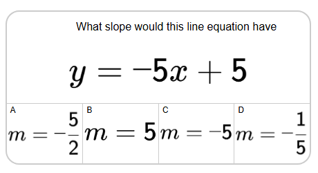 Slope - Find Equivalent - Slope Y Intercept Form to Fraction Slope ...