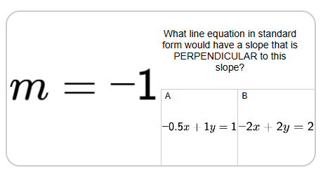 Slope - Find Perpendicular - Fraction Slope to Standard Form | Level 1 ...
