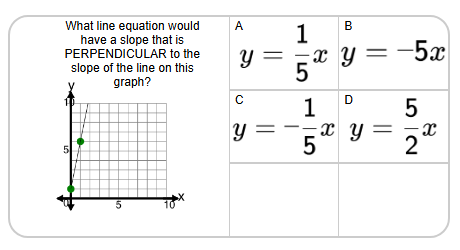 Slope - Find Perpendicular - Graph to Slope Zero Intercept Form (Level ...