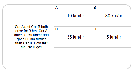 Speed | Two Cars Same Time - Distance Delta and First Speed to Second ...
