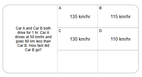 Two Cars Same Time - Distance Delta and First Speed to Second Speed ...
