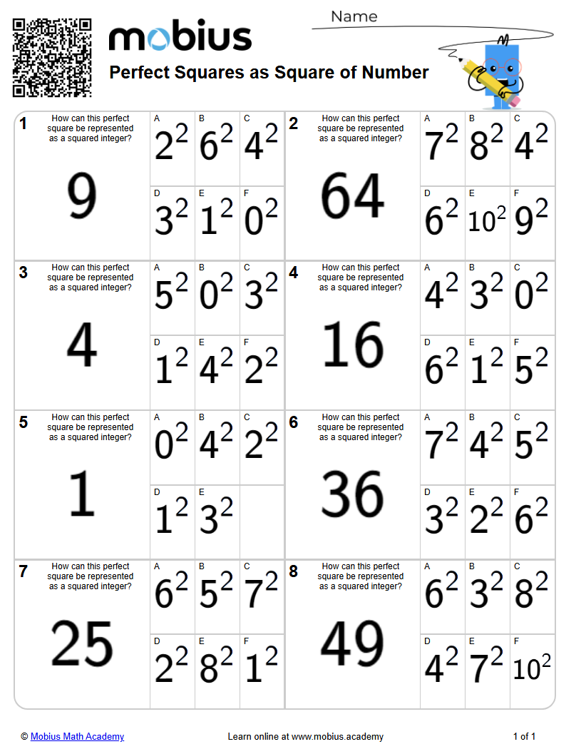 Perfect Squares as Square of Number | Level 1 | Grades 5-8 Math ...