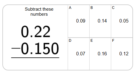 Subtraction - Decimal Hundredths (Column) (Level 3) - Mobius Math Academy