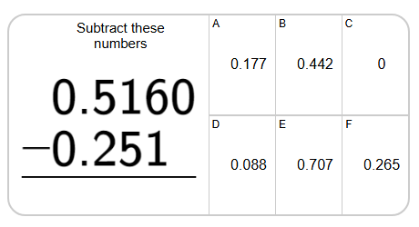 Subtraction - Decimal Thousandths (Column) (Level 5) - Mobius Math Academy