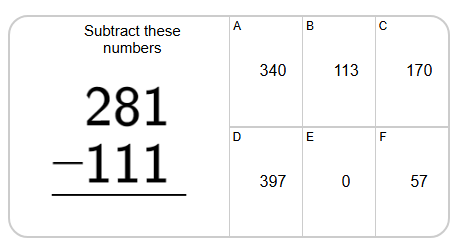 Subtraction - Whole Number 3 x 3 - Columns (Level 1) - Mobius Math Academy