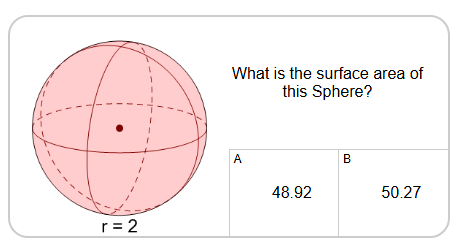 Surface Area - Sphere - Image to Decimal | Level 1 | Grades 11-12 Math ...
